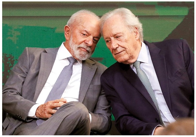 Daniel Vorcaro com Lula, Ricardo Lewandowski na folha do Banco Master ...